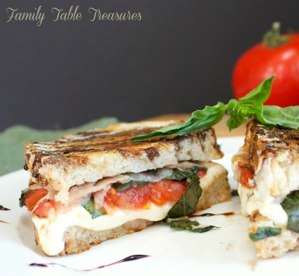 Caprese Grilled Cheese {with Prosciutto & Honey Balsamic Reduction ...