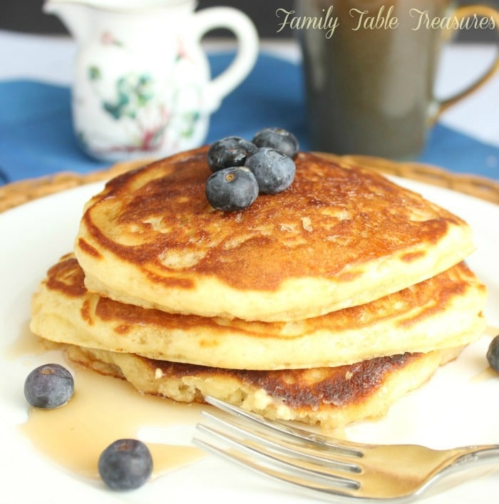 Easy Fluffy Pancake Recipe from Scratch - Family Table Treasures